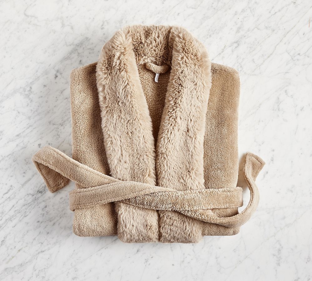 Alpine Faux Fur Robe | Pottery Barn
