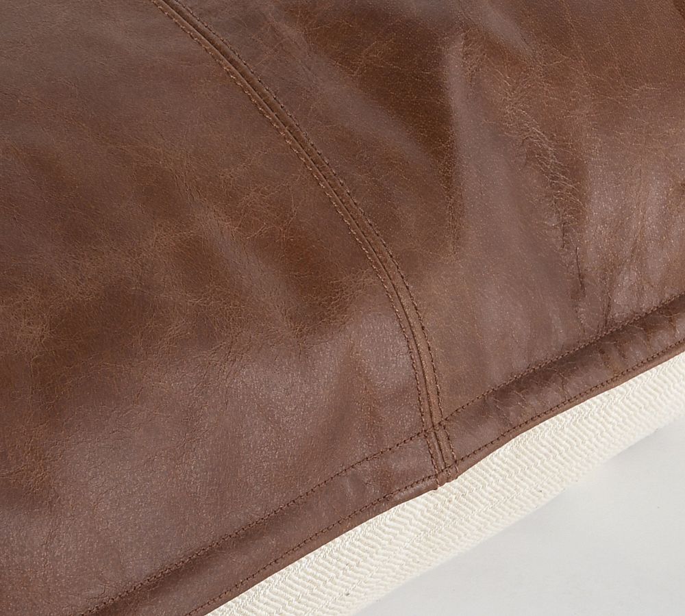Gaona Leather Lumbar Pillow | Pottery Barn