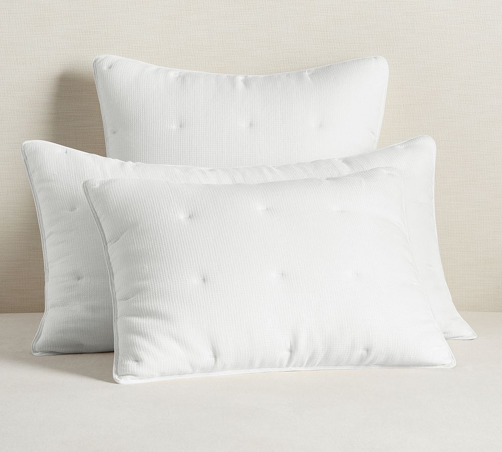 European Flax Linen Tufted Waffle Comforter & Shams | Pottery Barn