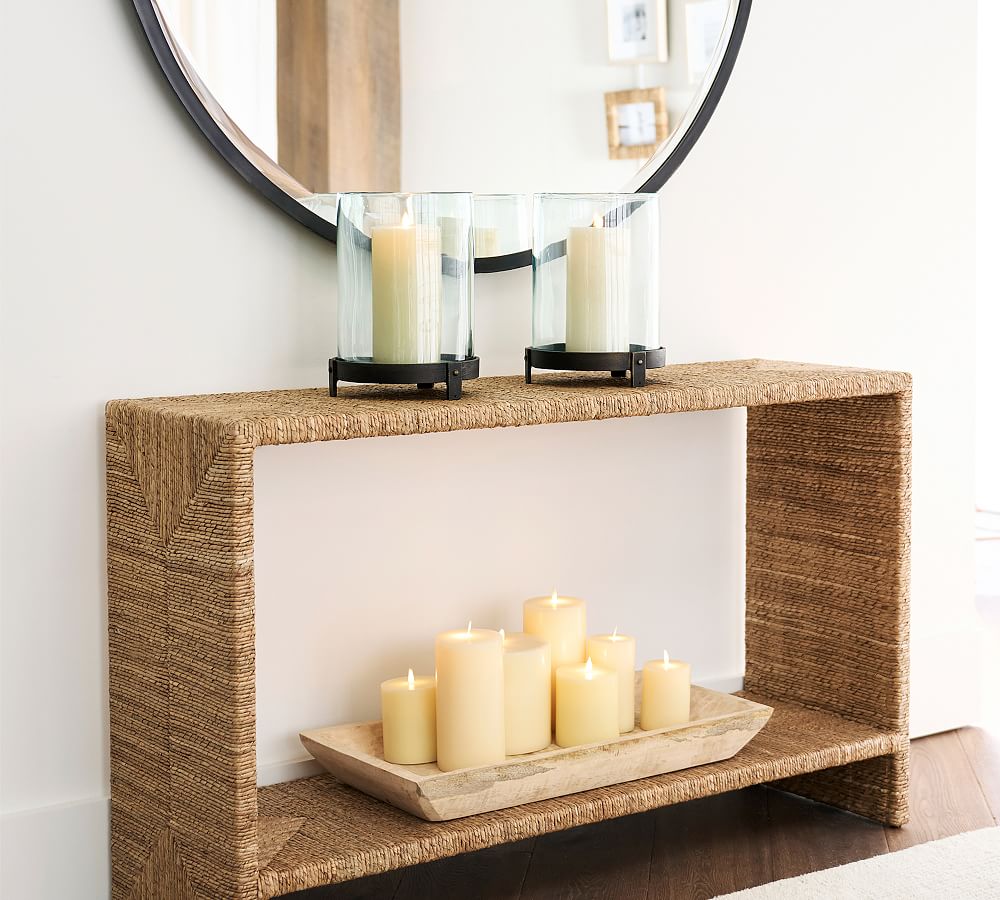 Rediscovered Natural Handcrafted Wooden Candle Trays | Pottery Barn