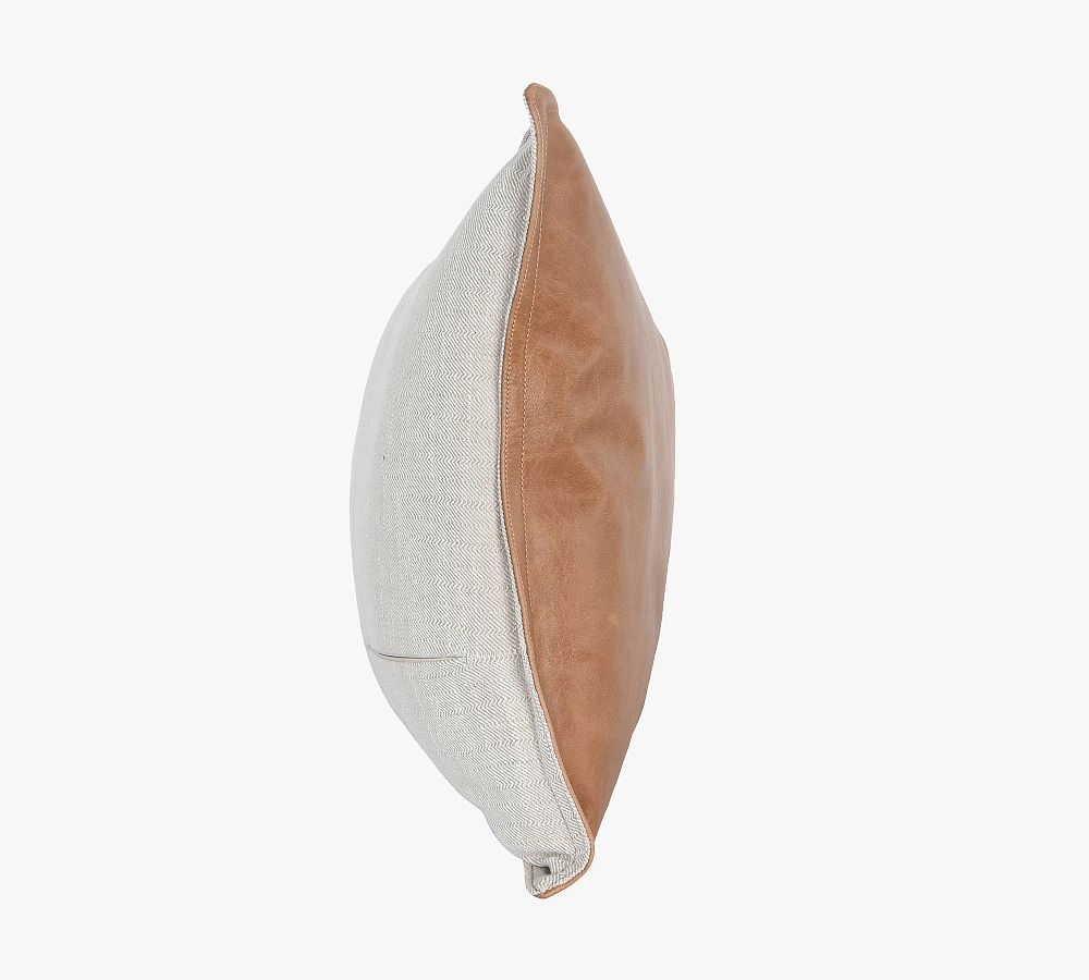 Gaona Leather Lumbar Pillow | Pottery Barn