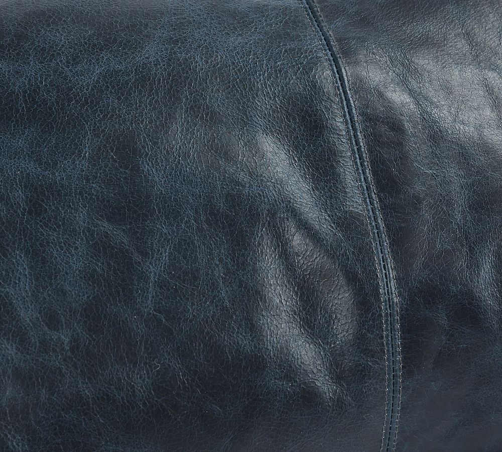 Gaona Leather Lumbar Pillow | Pottery Barn