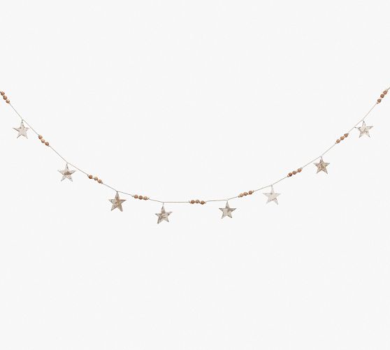 Wooden Star Garlands - Set of 2 | Pottery Barn