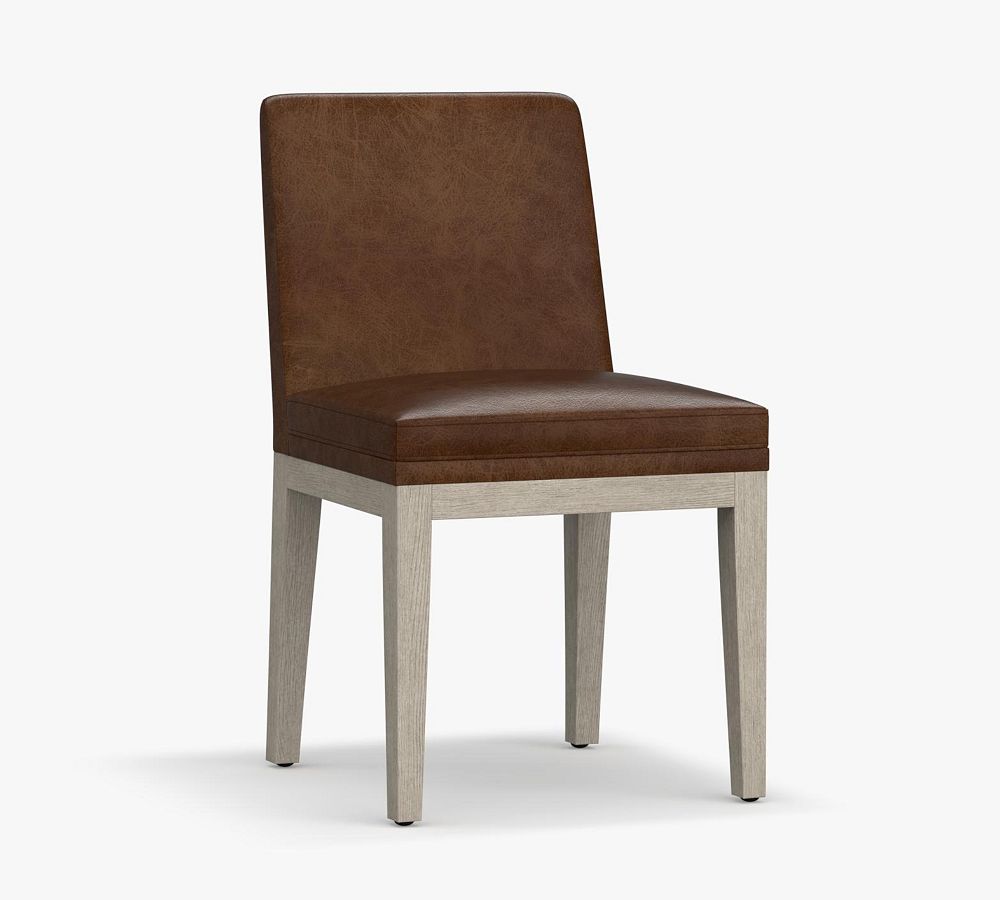 Jake Leather Dining Chair | Pottery Barn