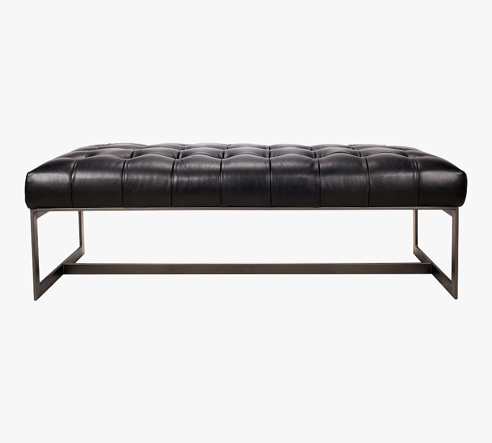 Ram Leather Bench | Pottery Barn