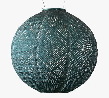 Market Globe Solar Outdoor Lantern - 12"W | Pottery Barn