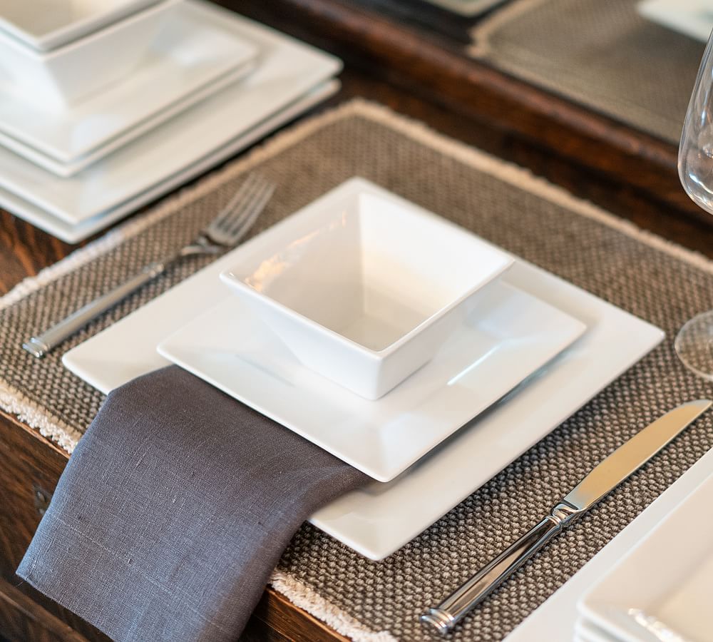 BIA Square Porcelain Bowls - Set of 4 | Pottery Barn