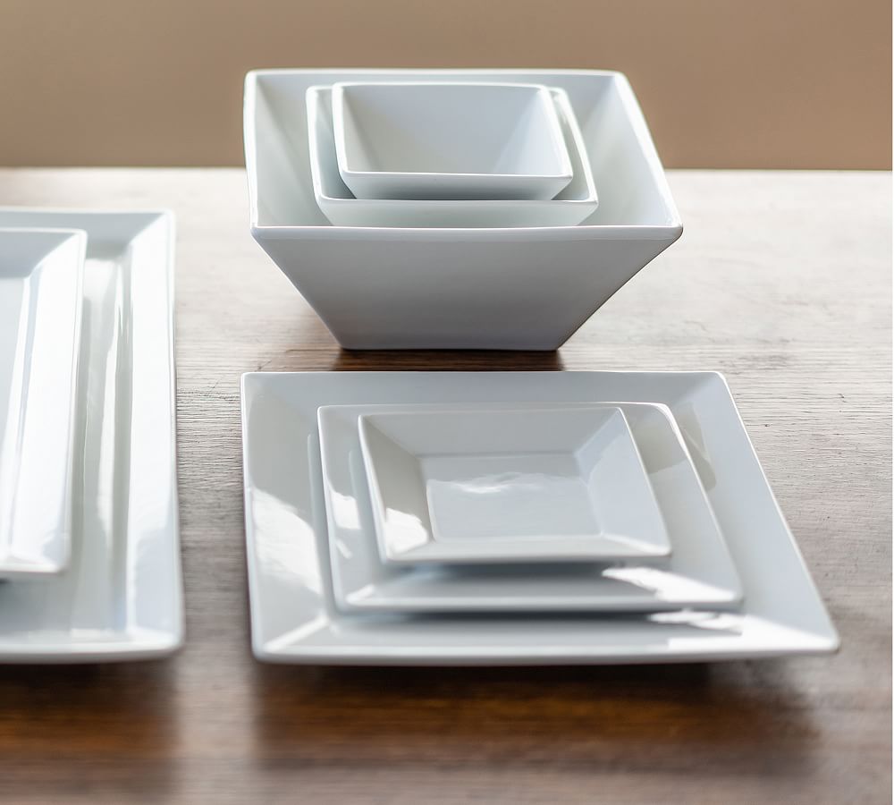 BIA Square Porcelain Bowls - Set of 4 | Pottery Barn