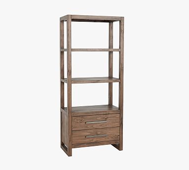Harlo Open Bookcase with Drawers | Pottery Barn