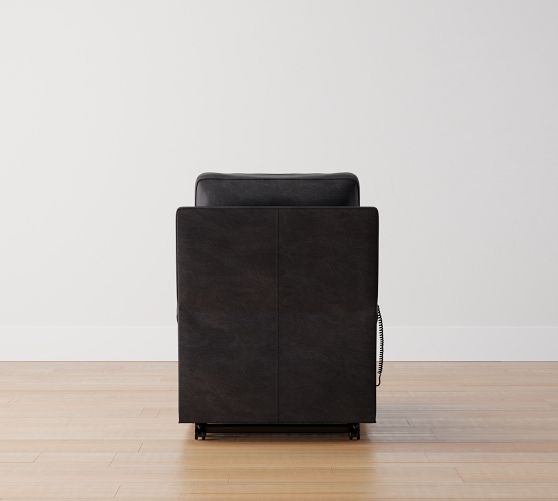 Tyler Square Arm Leather Power Lift Recliner | Pottery Barn