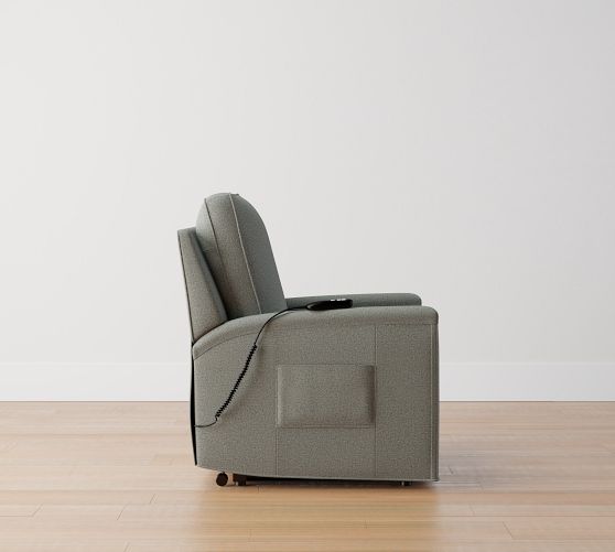 Tyler Square Arm Upholstered Power Lift Recliner | Pottery Barn