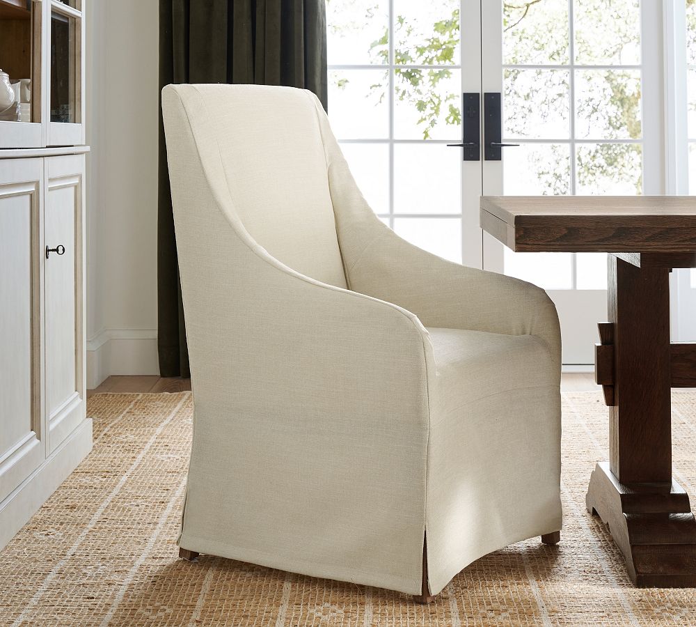 York Upholstered Slipcovered Dining Chair | Pottery Barn