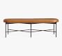 Maison Leather Backless Bench | Pottery Barn