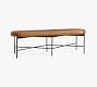 Maison Leather Backless Bench | Pottery Barn