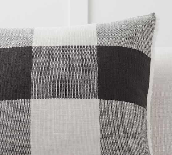 Bryce Check Sherpa Back Decorative Pillow Cover | Pottery Barn