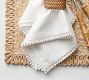 Morgan Lace Trim Organic Cotton Napkins - Set of 4 | Pottery Barn