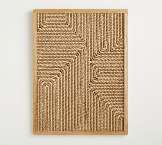 Woven Rope Handcrafted Framed Wall Art | Pottery Barn
