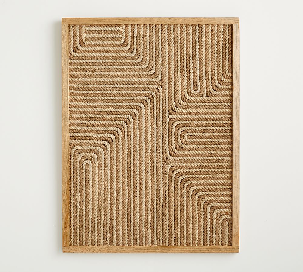Woven Rope Handcrafted Framed Wall Art | Pottery Barn