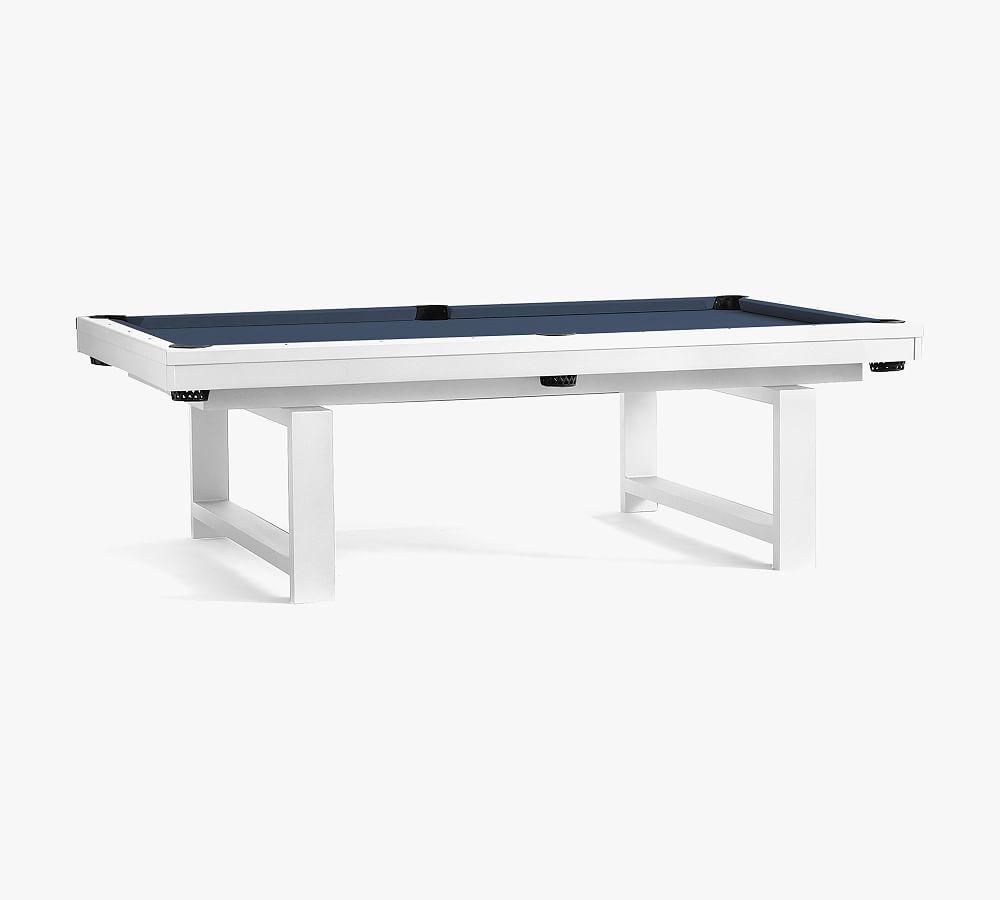 Indio Metal Convertible Pool & Dining Table Set, White | Pottery Barn
