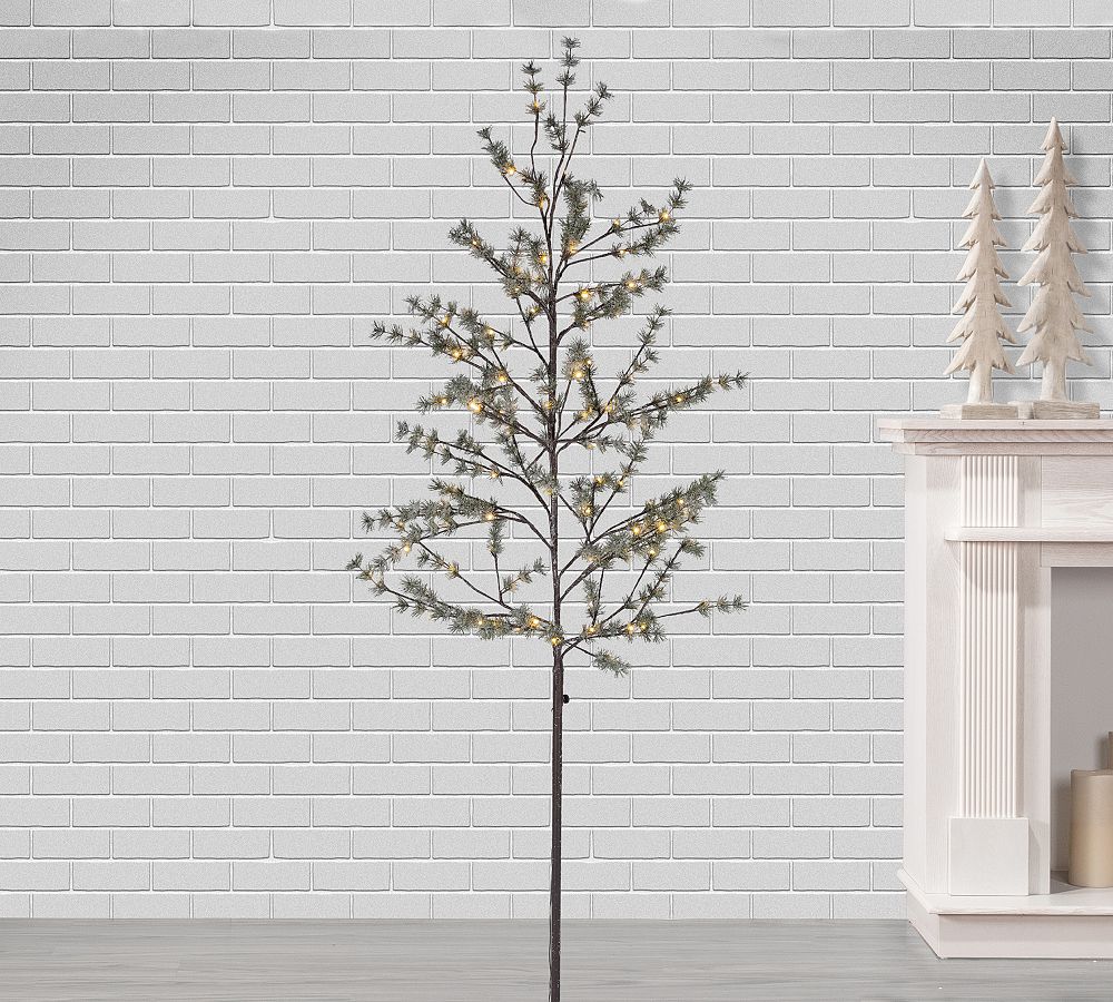 Lit Icy Pine Tree | Pottery Barn