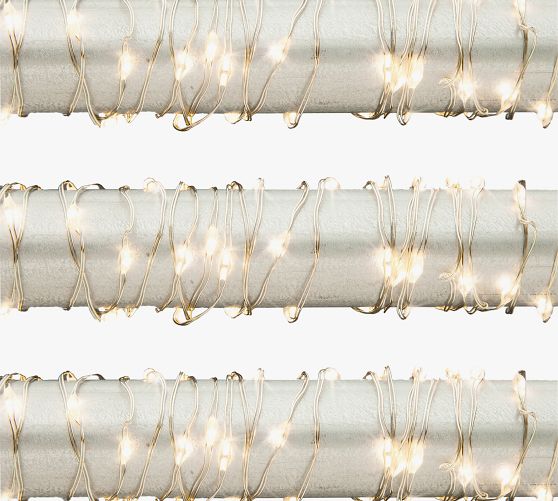 Micro LED String Lights On Silver Wire | Pottery Barn