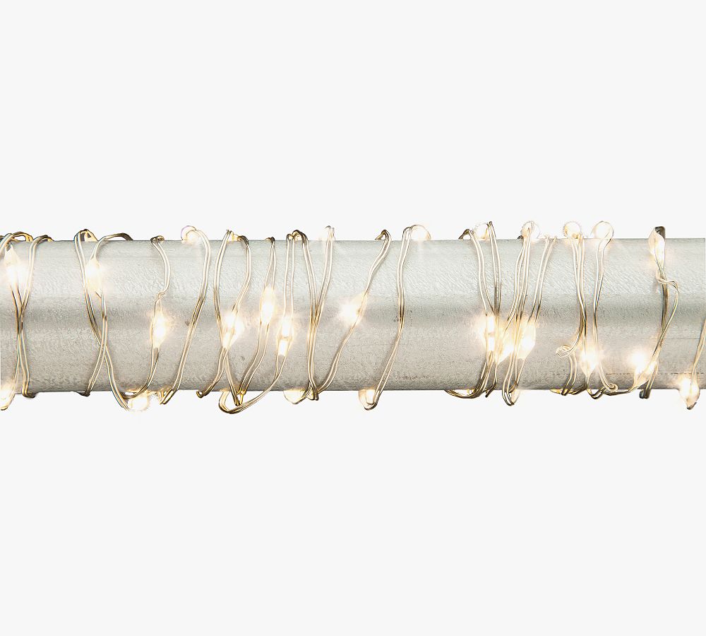 Micro LED String Lights On Silver Wire | Pottery Barn