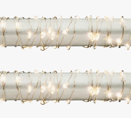 Micro LED String Lights On Silver Wire | Pottery Barn