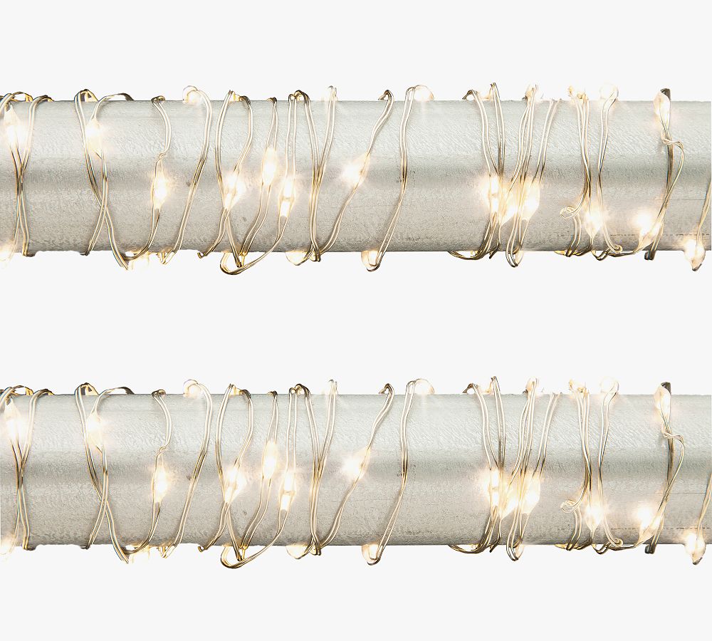 Micro LED String Lights On Silver Wire | Pottery Barn