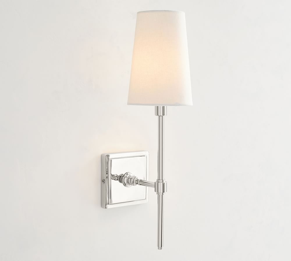 OPEN BOX: Polished Nickel Pearson Shade Sconce | Pottery Barn