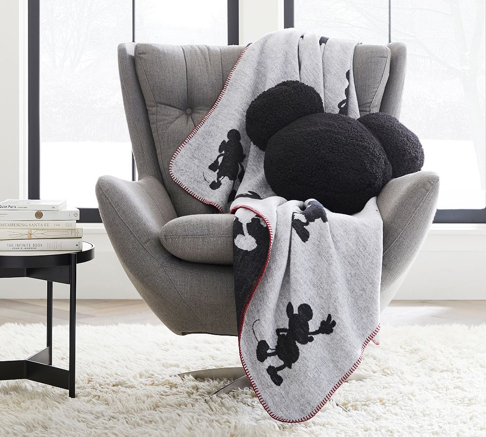Disney Mickey Mouse Jacquard Reversible Throw Blanket | Pottery Barn