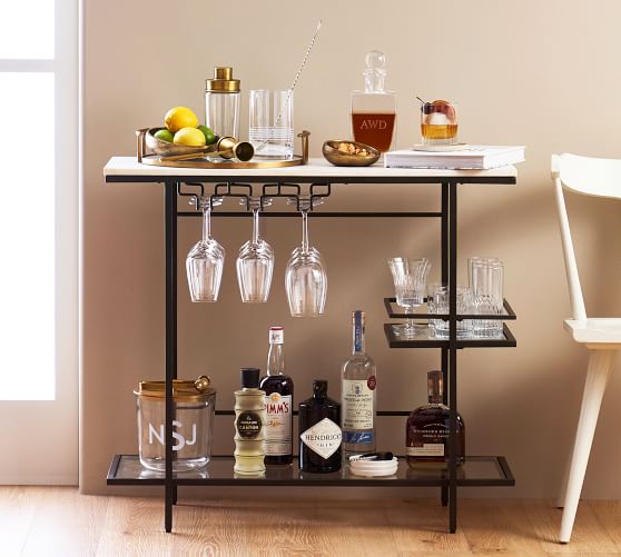 Delaney Marble Bar Console | Pottery Barn