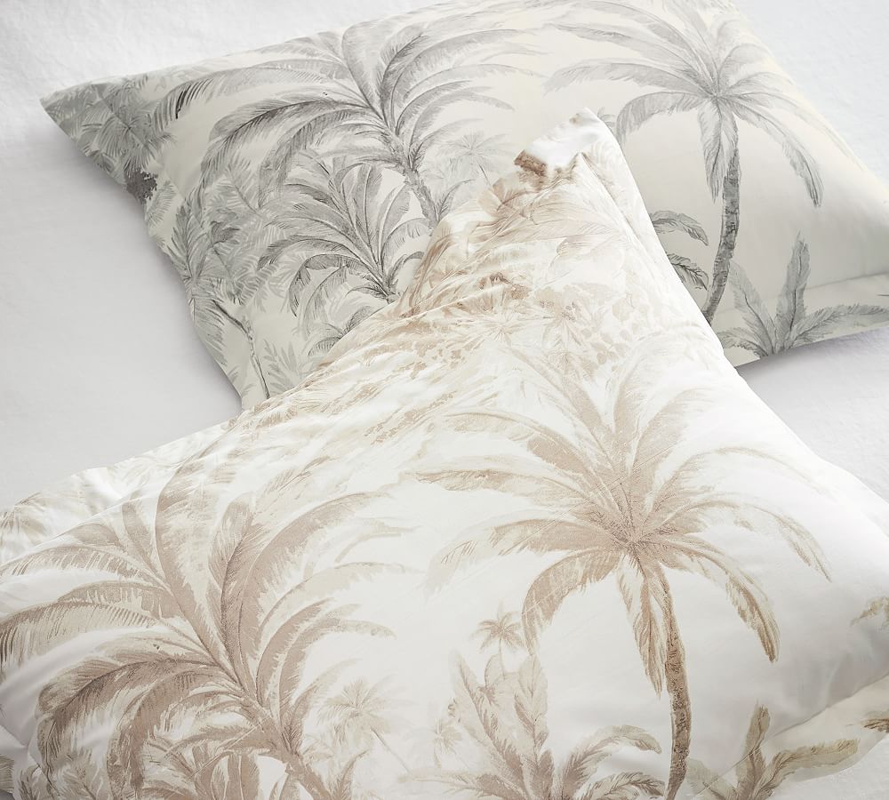 Open Box: Palm Toile Percale Sham | Pottery Barn