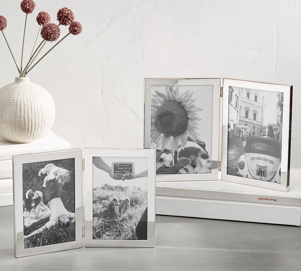 Modern Silver Hinged Frames | Pottery Barn