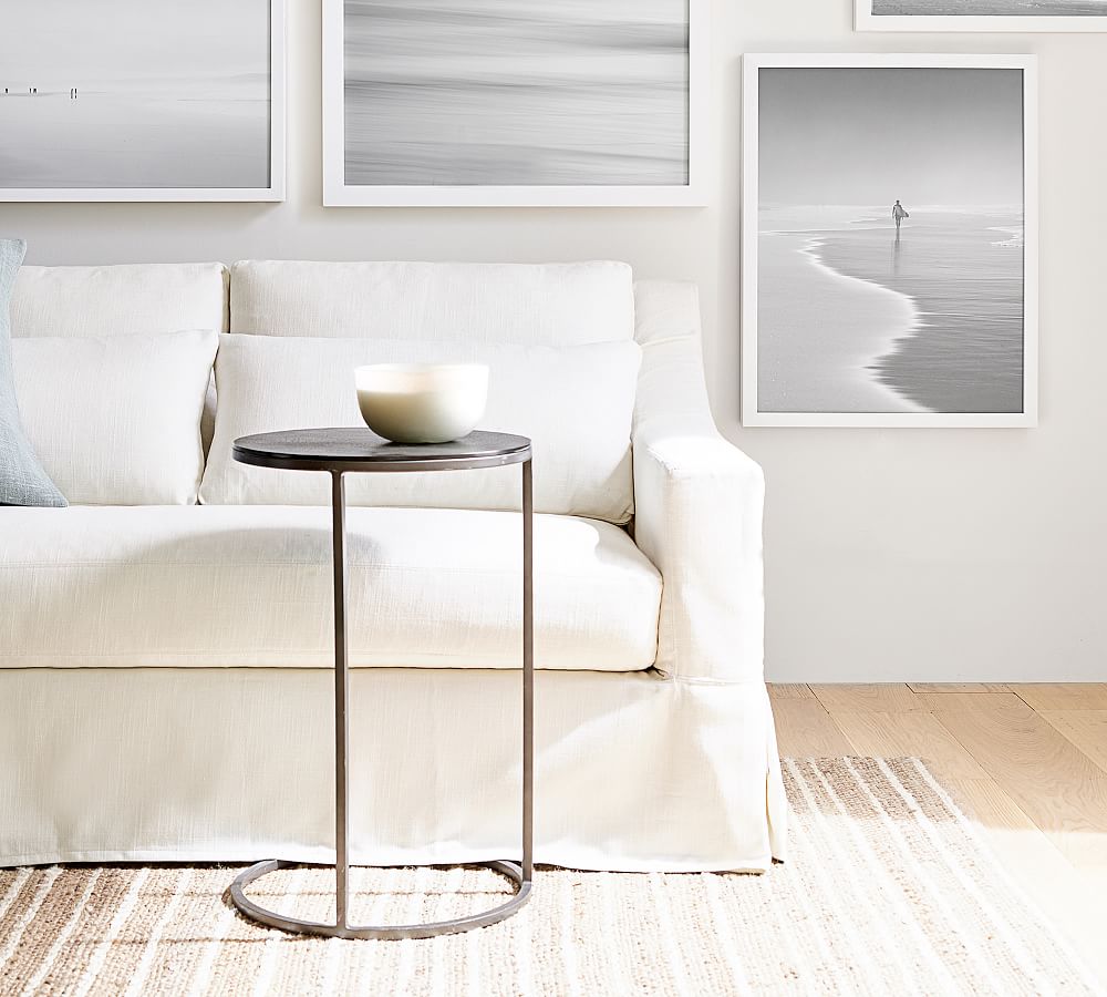 Duke Round Metal C-Table | Pottery Barn