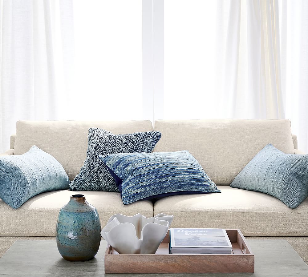 Relaxed Striped Lumbar Pillow | Pottery Barn