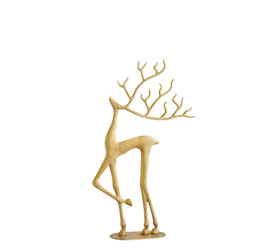Brass Sculpted Reindeer | Pottery Barn