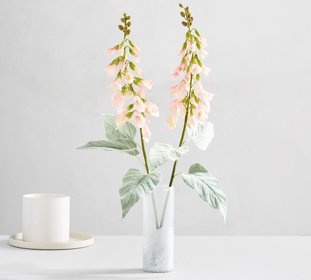 Faux Foxglove Stem - Light Pink | Pottery Barn