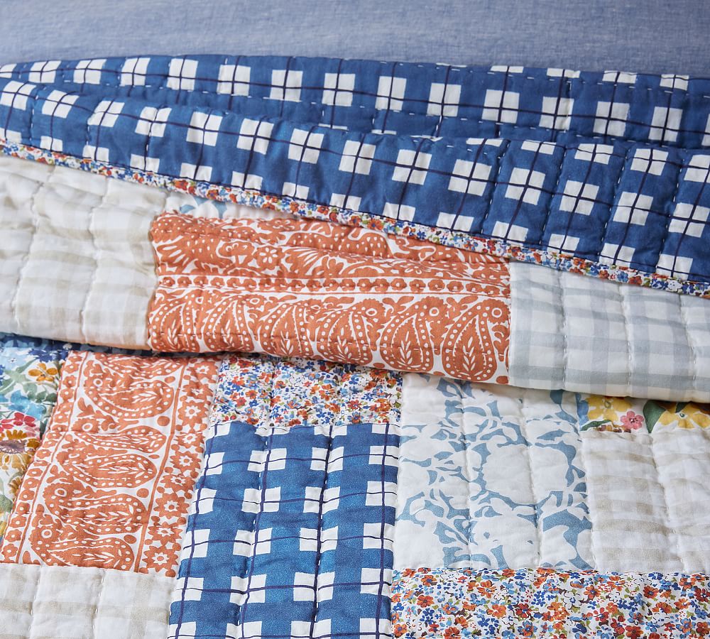 Lana Handcrafted Patchwork Cotton Quilt | Pottery Barn
