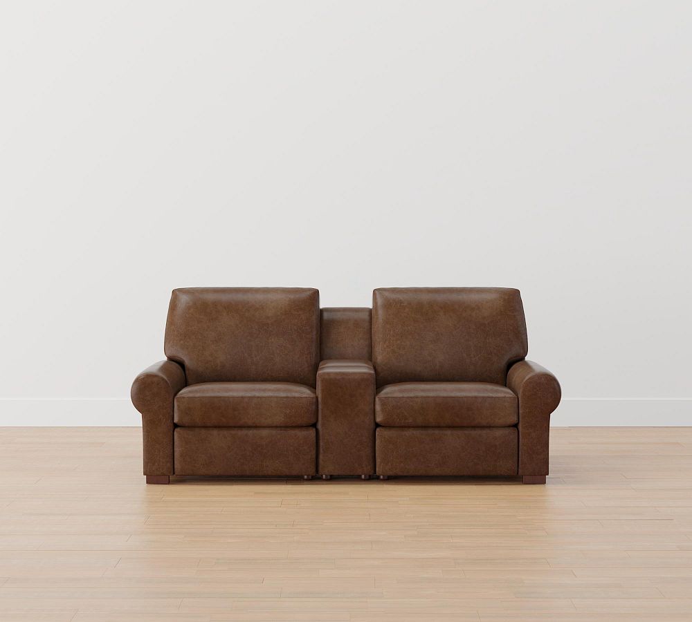 Turner Roll Arm Leather Power Reclining Sofa | Pottery Barn