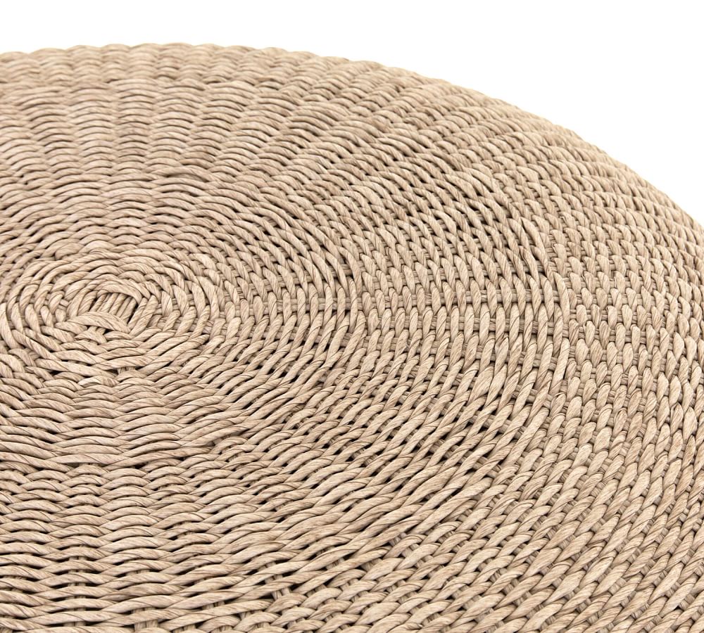 Annette Round Rattan Coffee Table | Pottery Barn