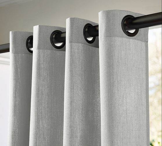 Outdoor Performance Heathered Canvas Drape | Pottery Barn