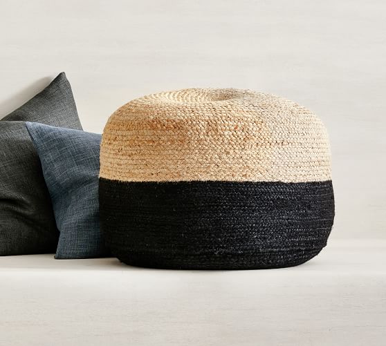 Handwoven Natural Fiber Round Pouf | Pottery Barn