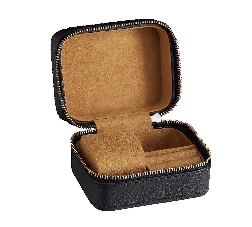 Grant Leather Travel Zip Box | Pottery Barn