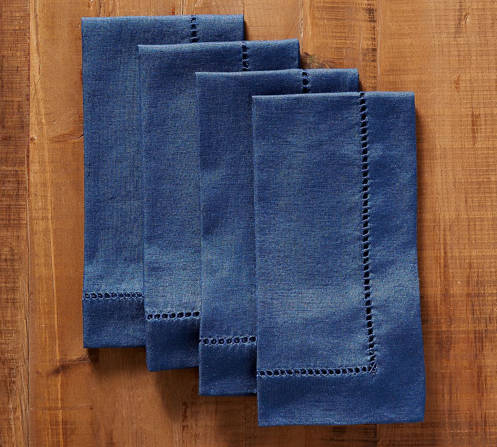 Linen Hemstitch Napkins | Pottery Barn