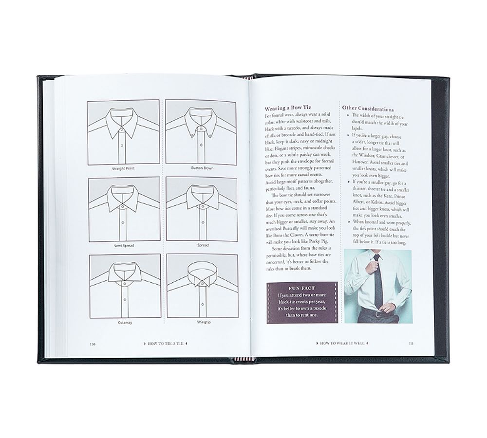 How to Tie A Tie Leather-Bound Book | Pottery Barn