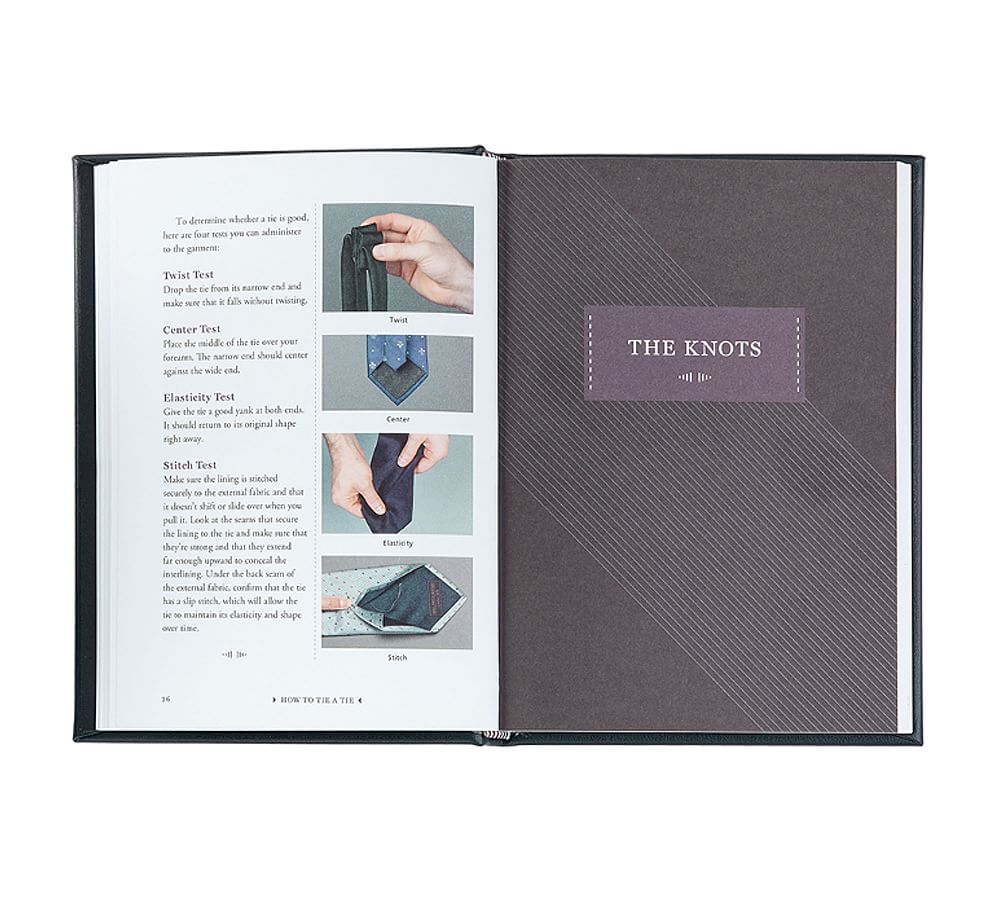 How to Tie A Tie Leather-Bound Book | Pottery Barn