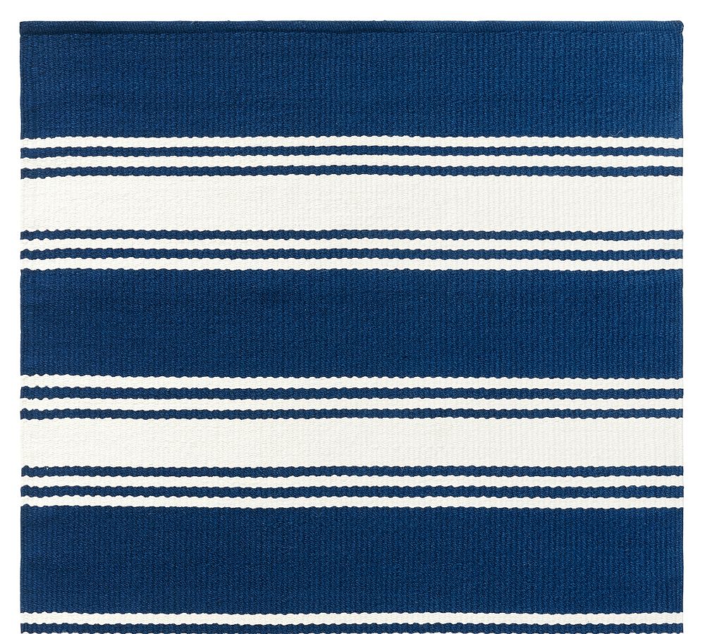 Modern Farmhouse Stripe Outdoor Performance Rug | Pottery Barn
