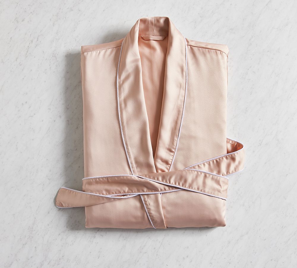 Silky Piped Robe | Pottery Barn