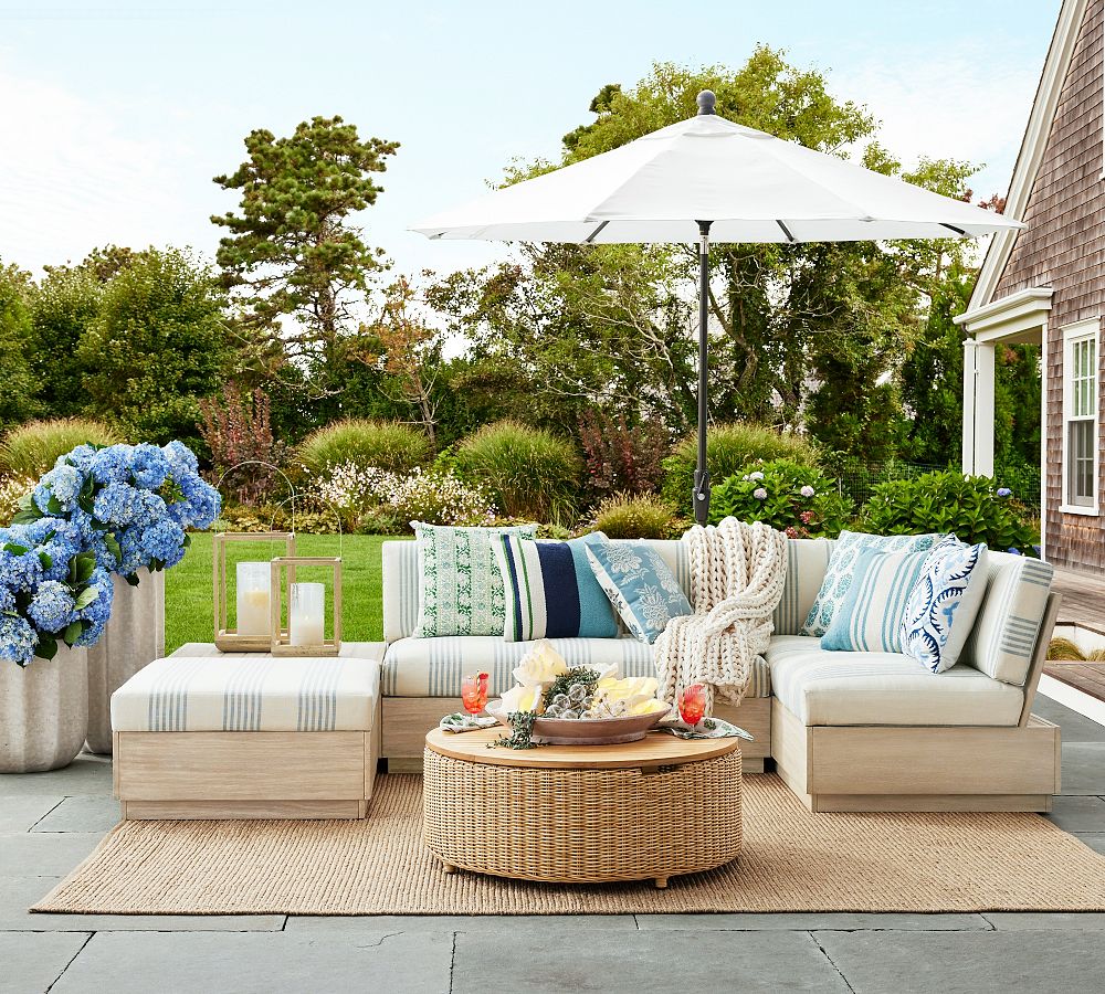 Indio Eucalyptus Modern Platform Modular Set | Pottery Barn