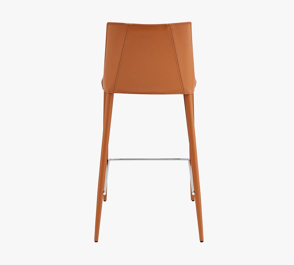 Hillside Leather Counter Stool | Pottery Barn